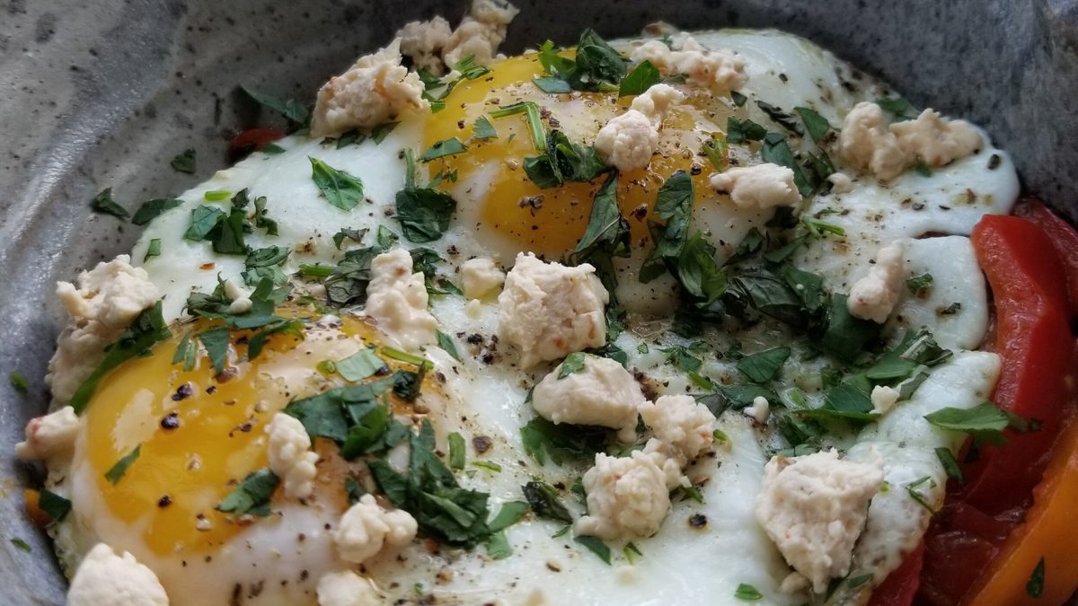 Herby Harissa Fresh Goat Cheese Shakshuka | FireFly Farms